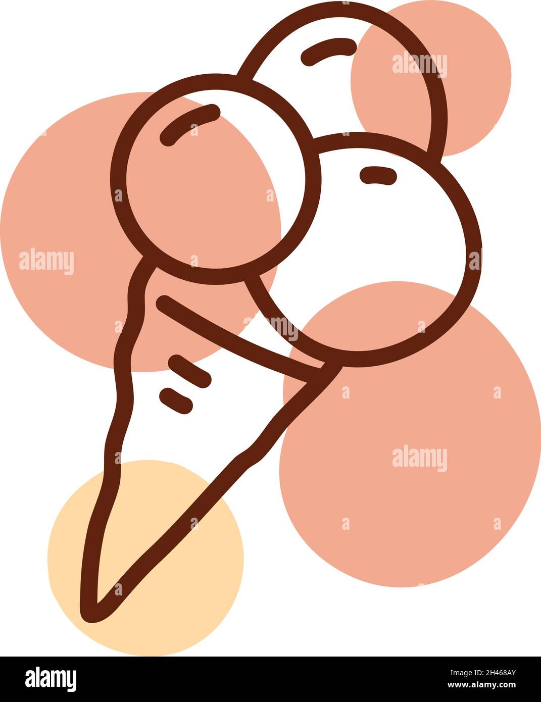 Circus ice cream, illustration, vector, on a white background Stock ...