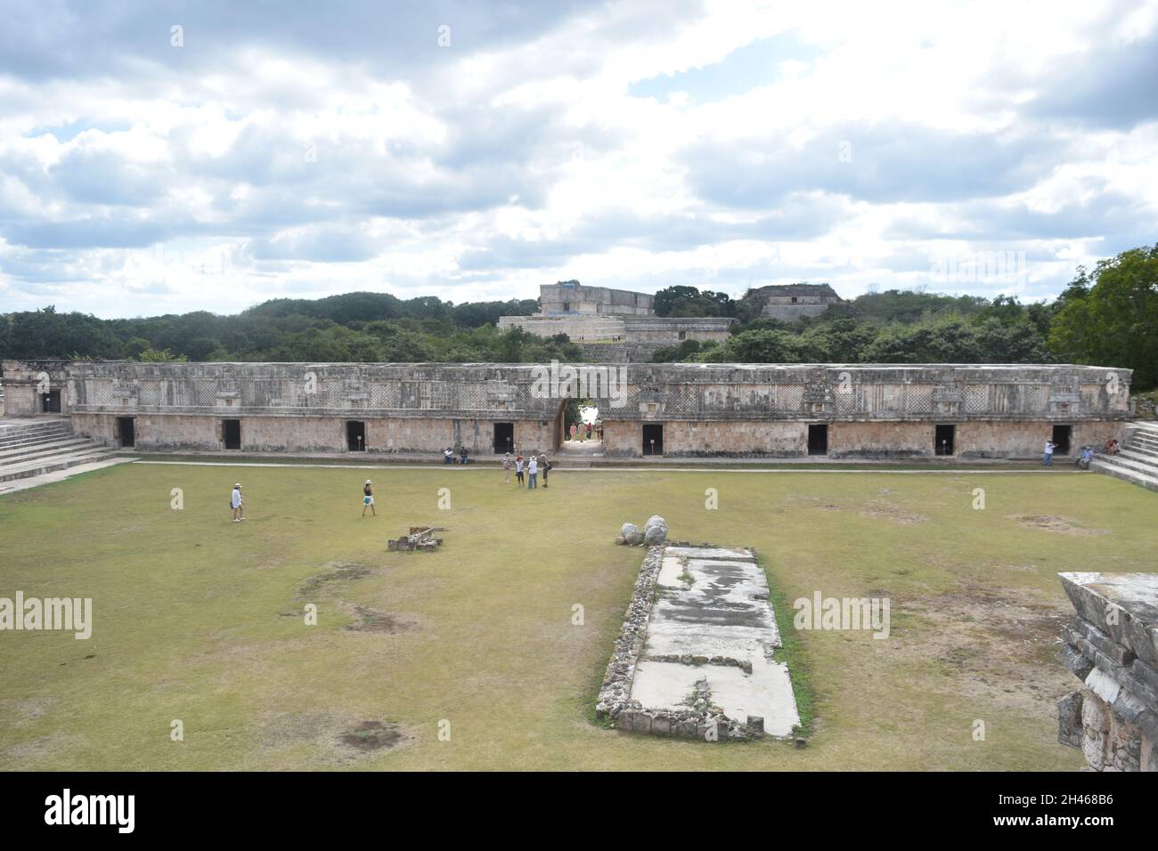 The South building of Nunnery Quandrangle and view of the Uxmal Maya ...