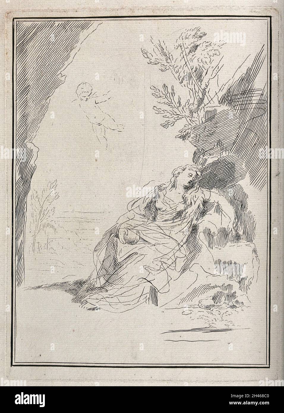 Saint Mary Magdalen. Etching Stock Photo - Alamy