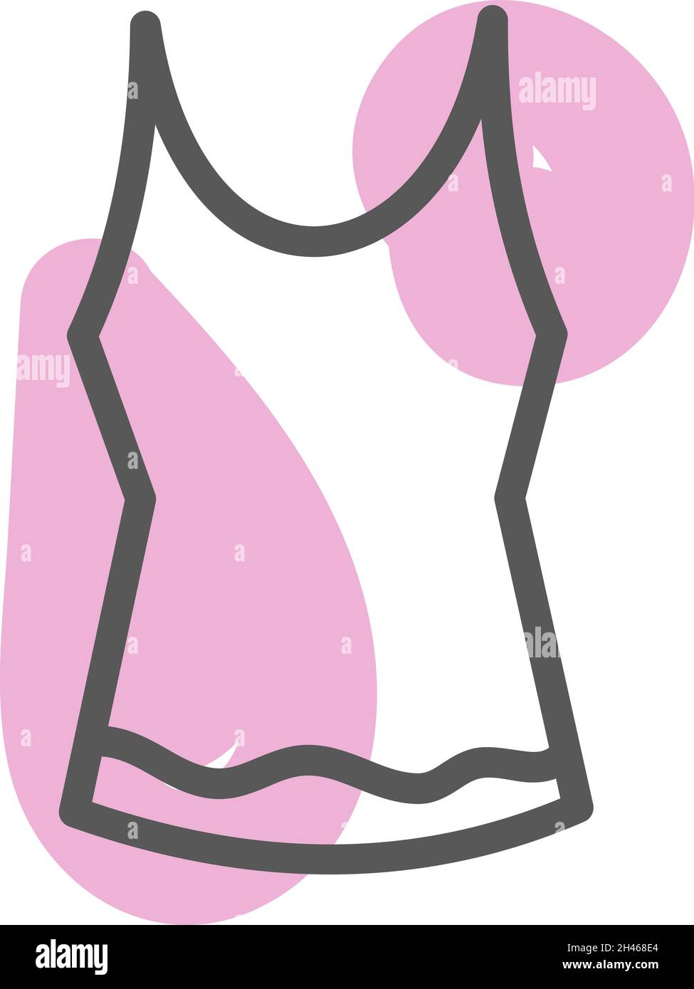 Pink blouse, illustration, vector, on a white background Stock Vector ...