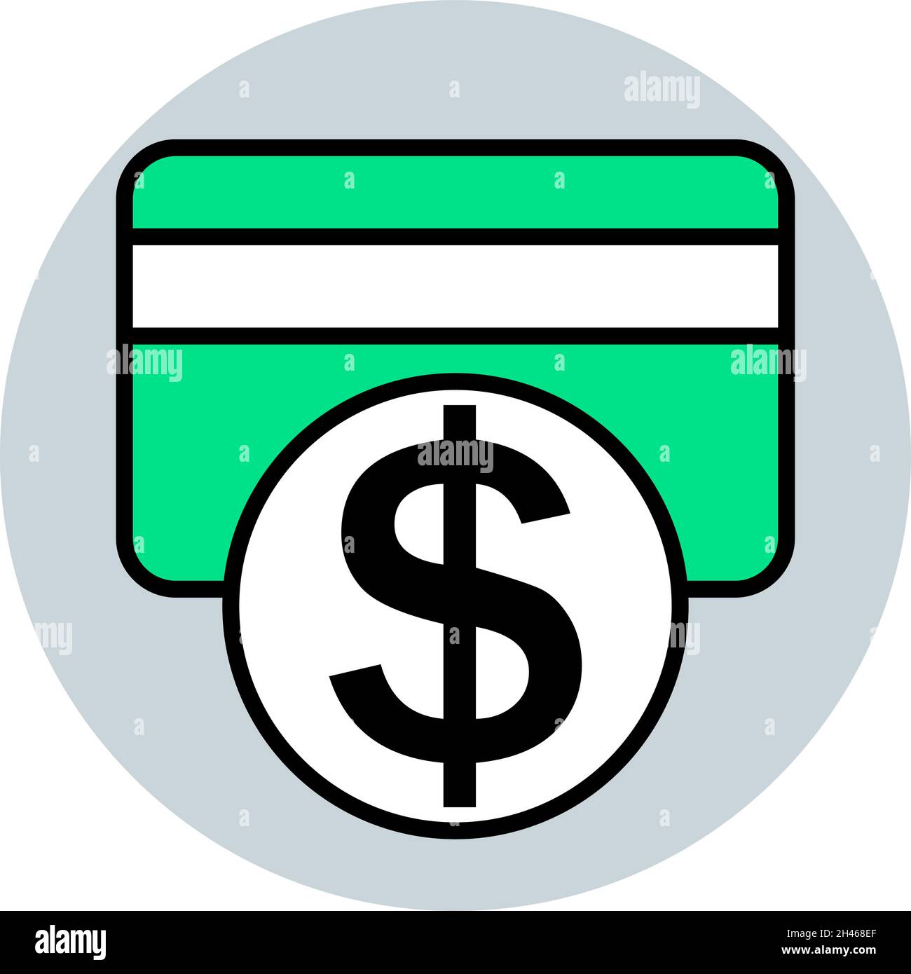 Money card, illustration, vector, on a white background Stock Vector ...