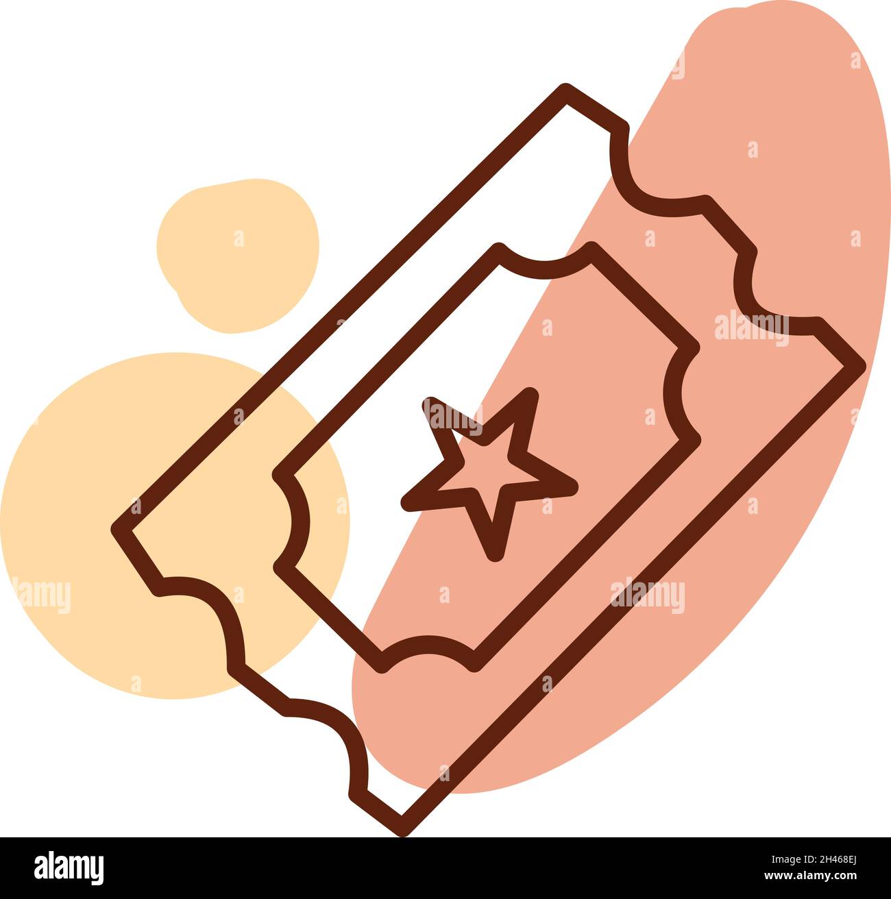 Circus ticket, illustration, vector, on a white background Stock Vector ...