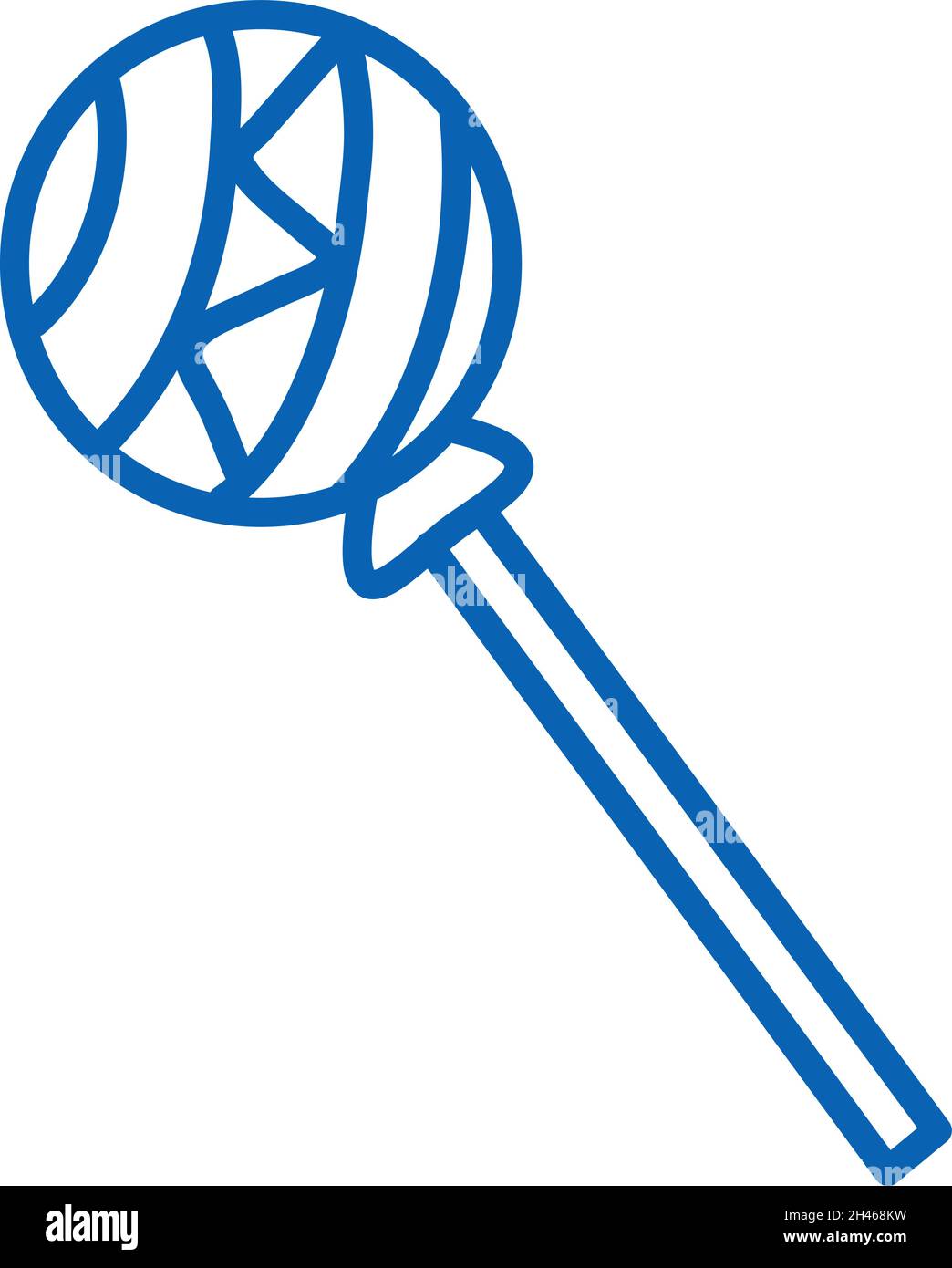 Blue lolipop, illustration, vector, on a white background Stock Vector ...