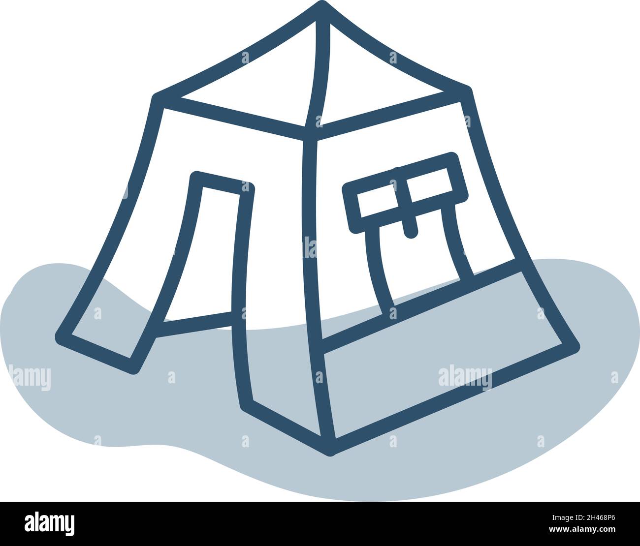 Dome tent, illustration, vector, on a white background Stock Vector ...