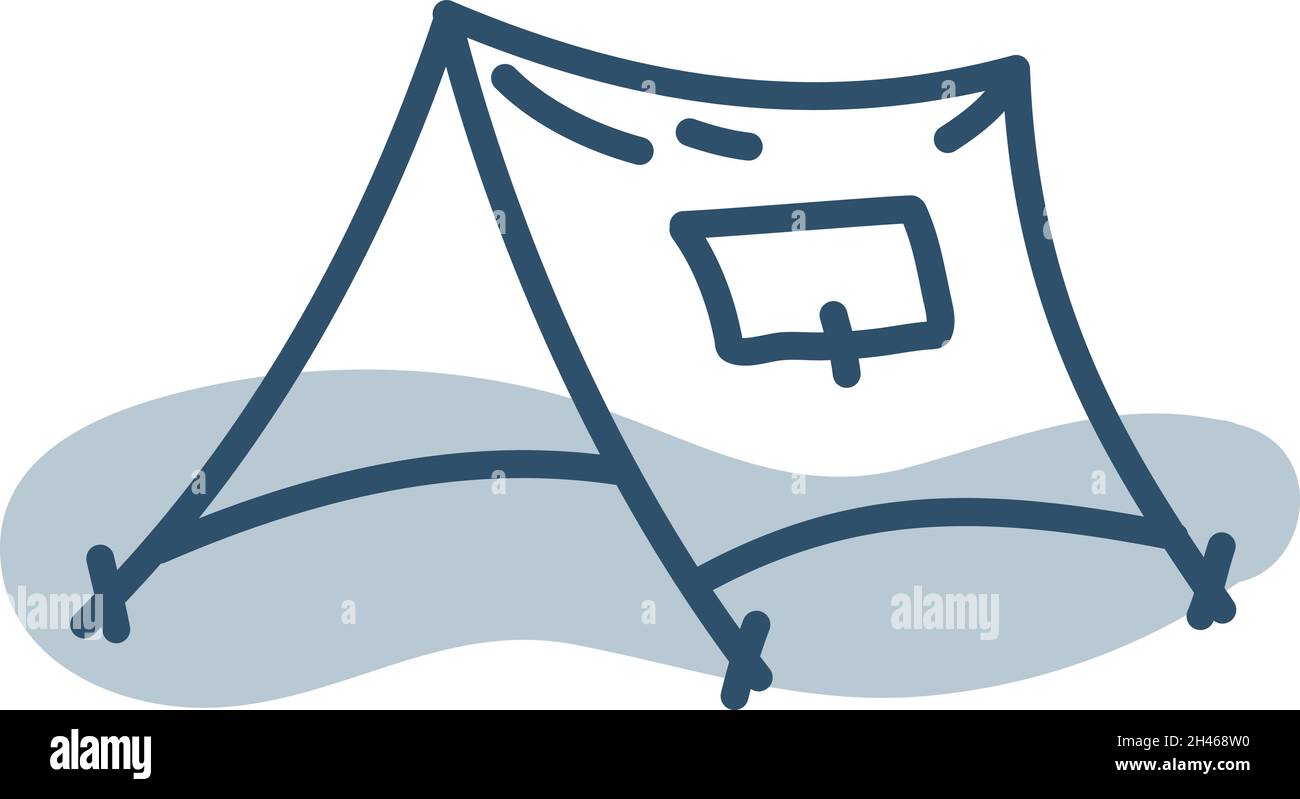 Simple old tent, illustration, vector, on a white background Stock ...