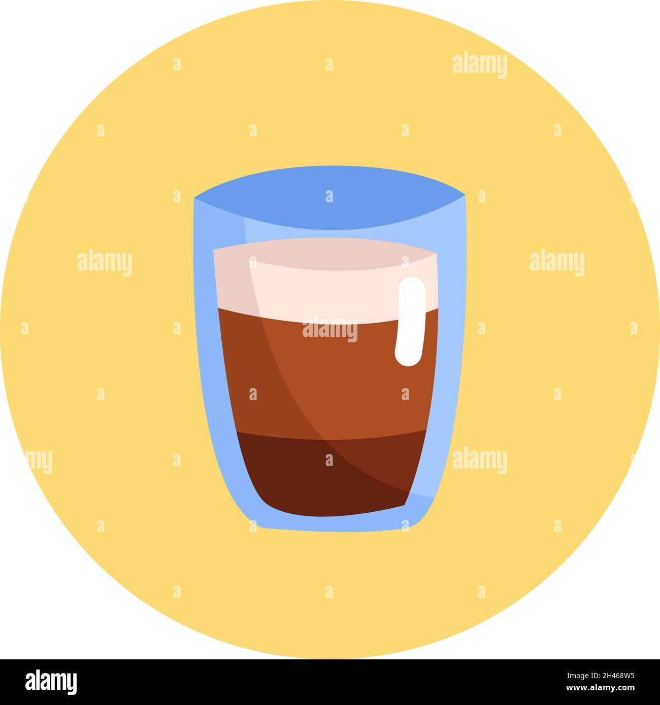 Glass espresso milk Stock Vector Images - Alamy