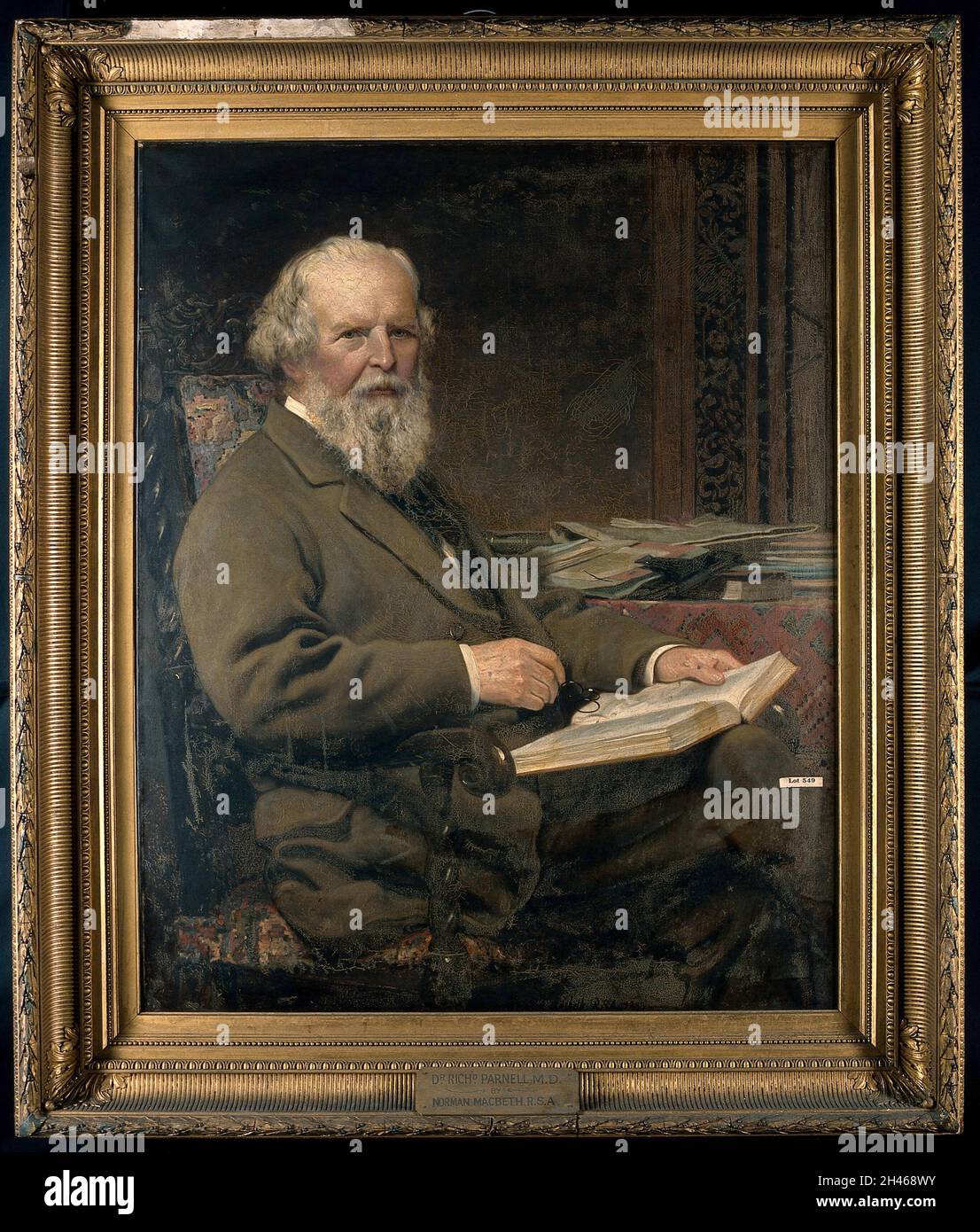 Richard Parnell, doctor of medicine and natural historian. Oil painting ...
