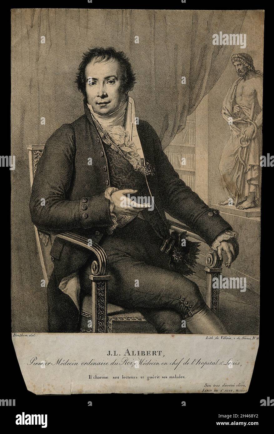 Jean Louis Alibert. Lithograph by Berthon Stock Photo - Alamy