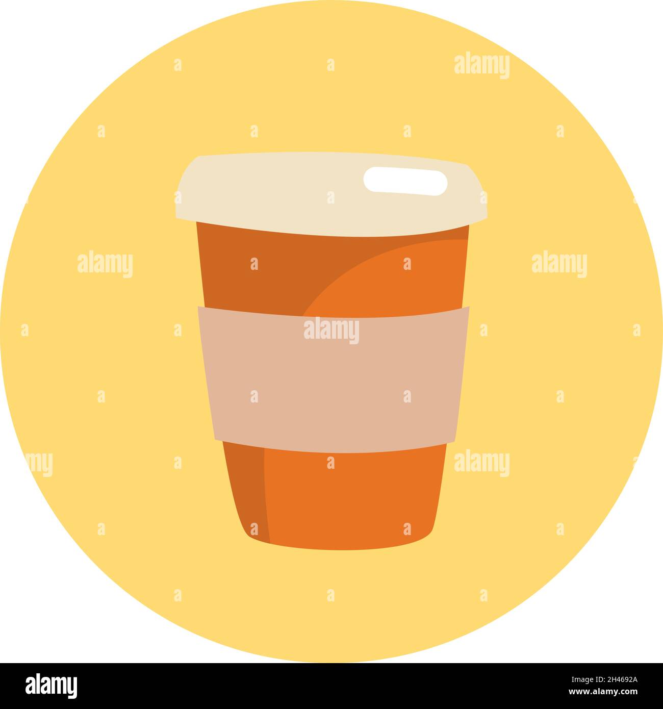 Tea in cup to go, illustration, vector, on a white background Stock ...