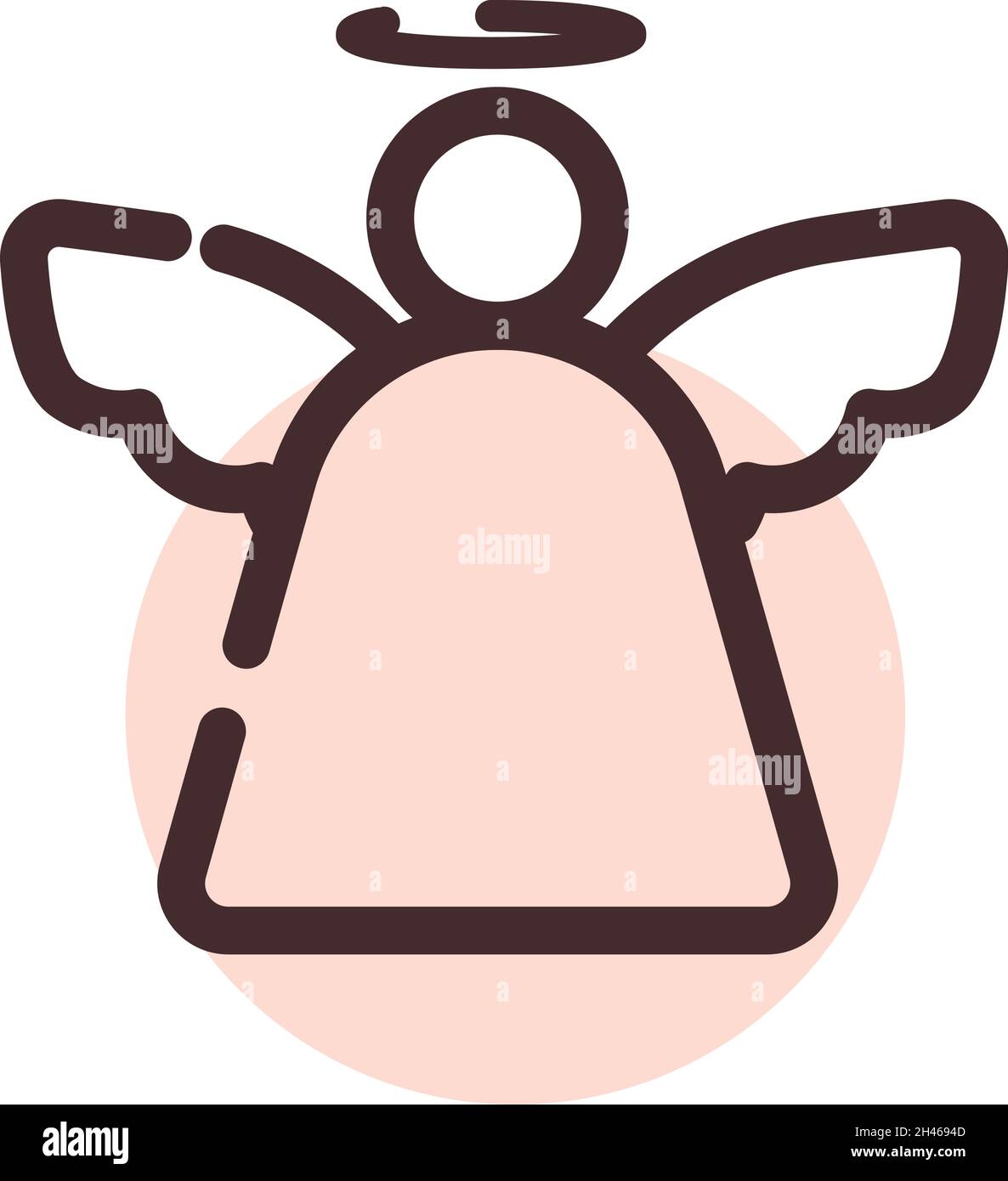Christmas angel toy, illustration, vector, on a white background Stock ...