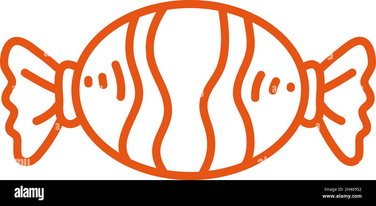 Orange candy, illustration, vector, on a white background Stock Vector ...