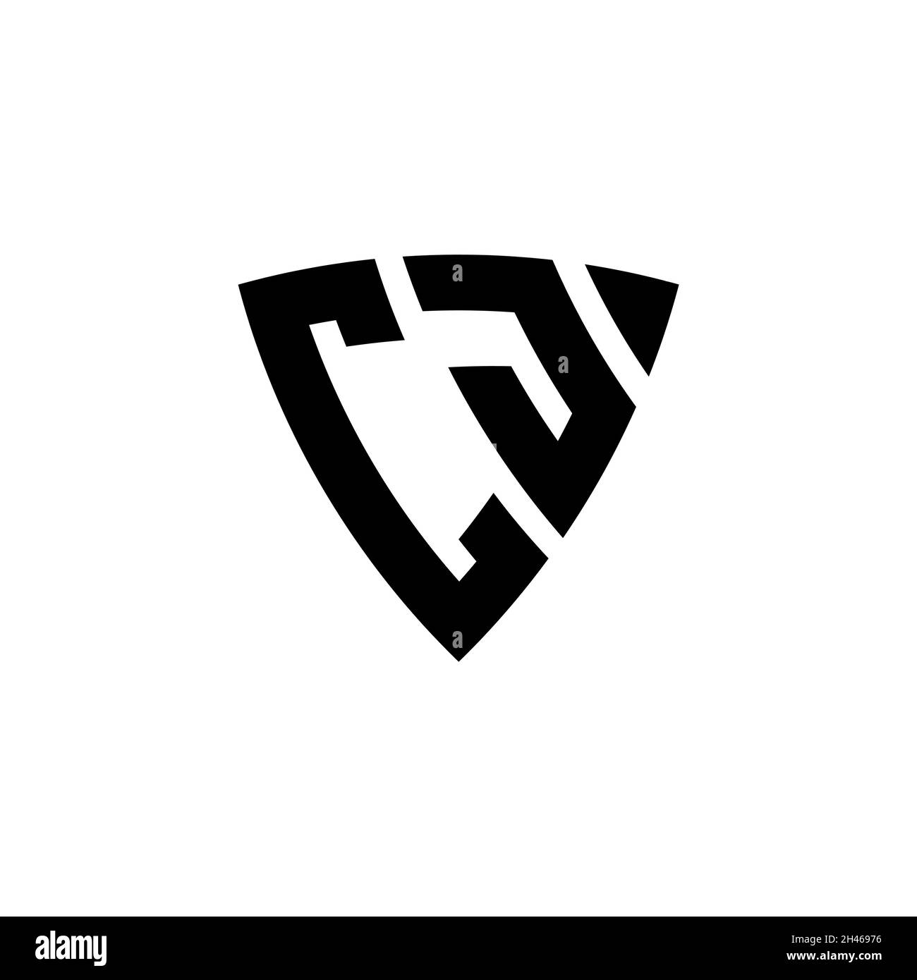 CP Monogram logo letter with Star geometric shape style design isolated on black background ...