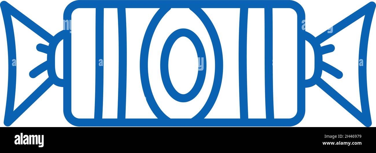 Blue sour candy, illustration, vector, on a white background Stock ...