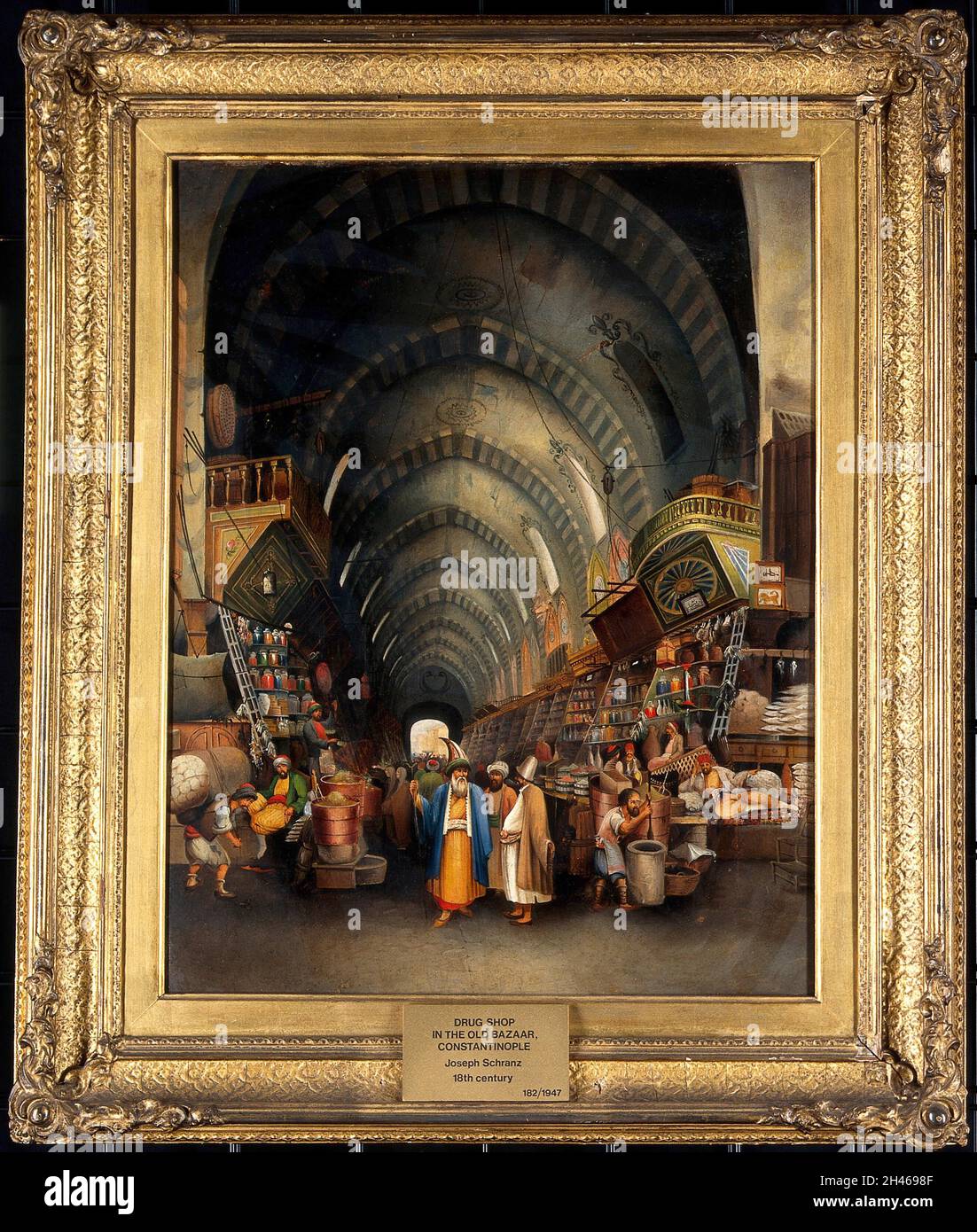 A bazaar (the Egyptian bazaar, Constantinople?). Oil painting Stock ...