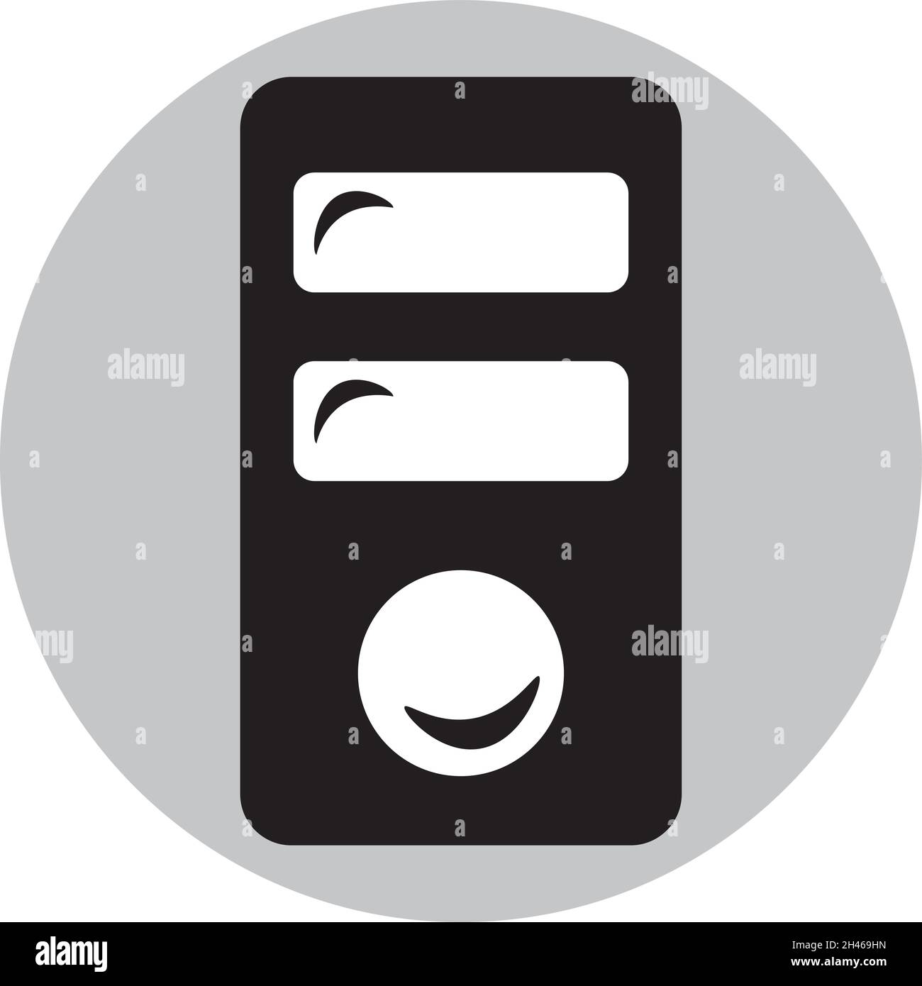 Old computer, illustration, vector, on a white background Stock Vector ...