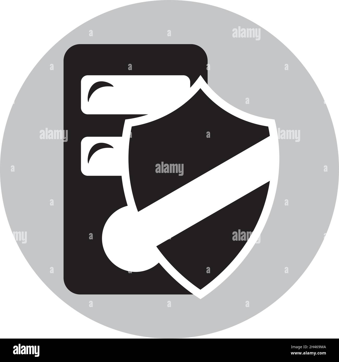 Computer shield, illustration, vector, on a white background Stock ...