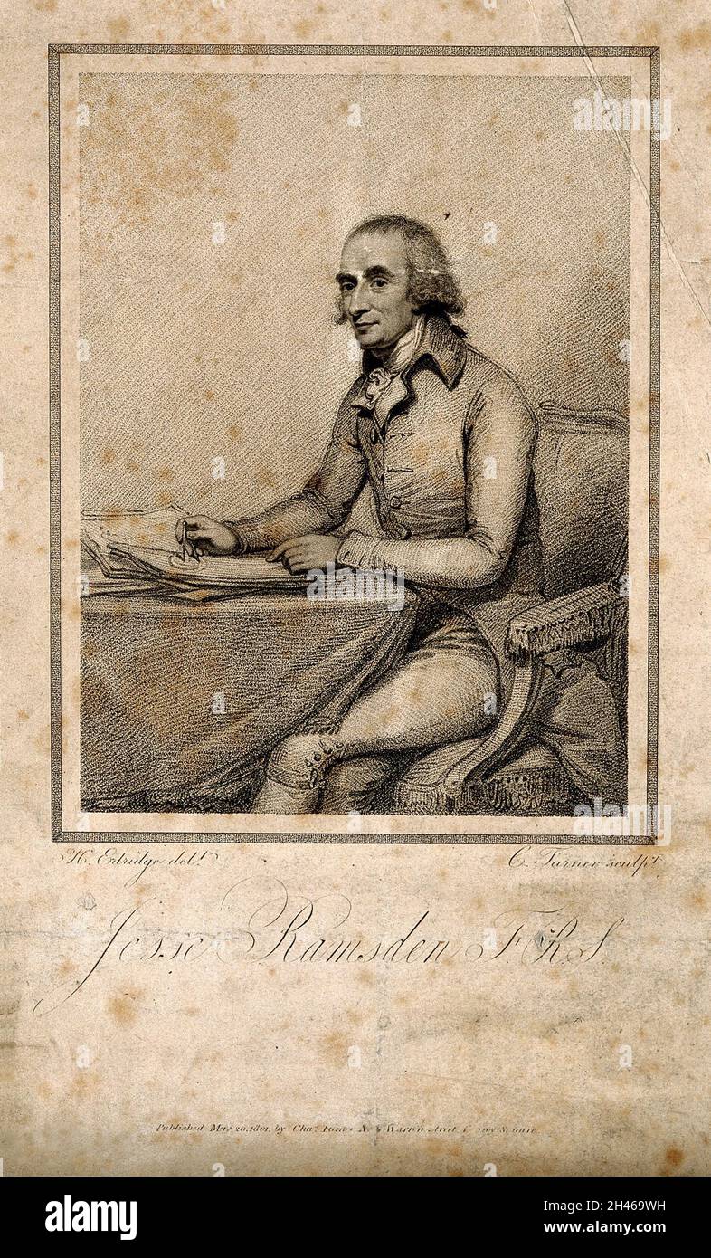 Jesse Ramsden. Stipple engraving by C. Turner, 1801, after H. Edridge ...