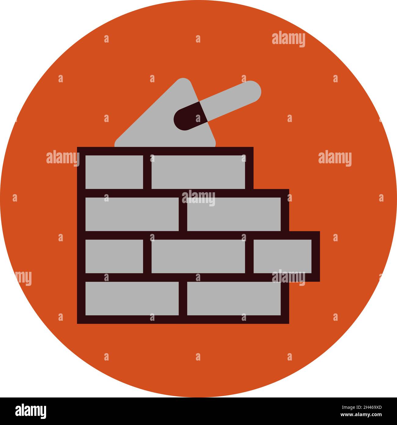 Construction wall, illustration, vector, on a white background Stock ...