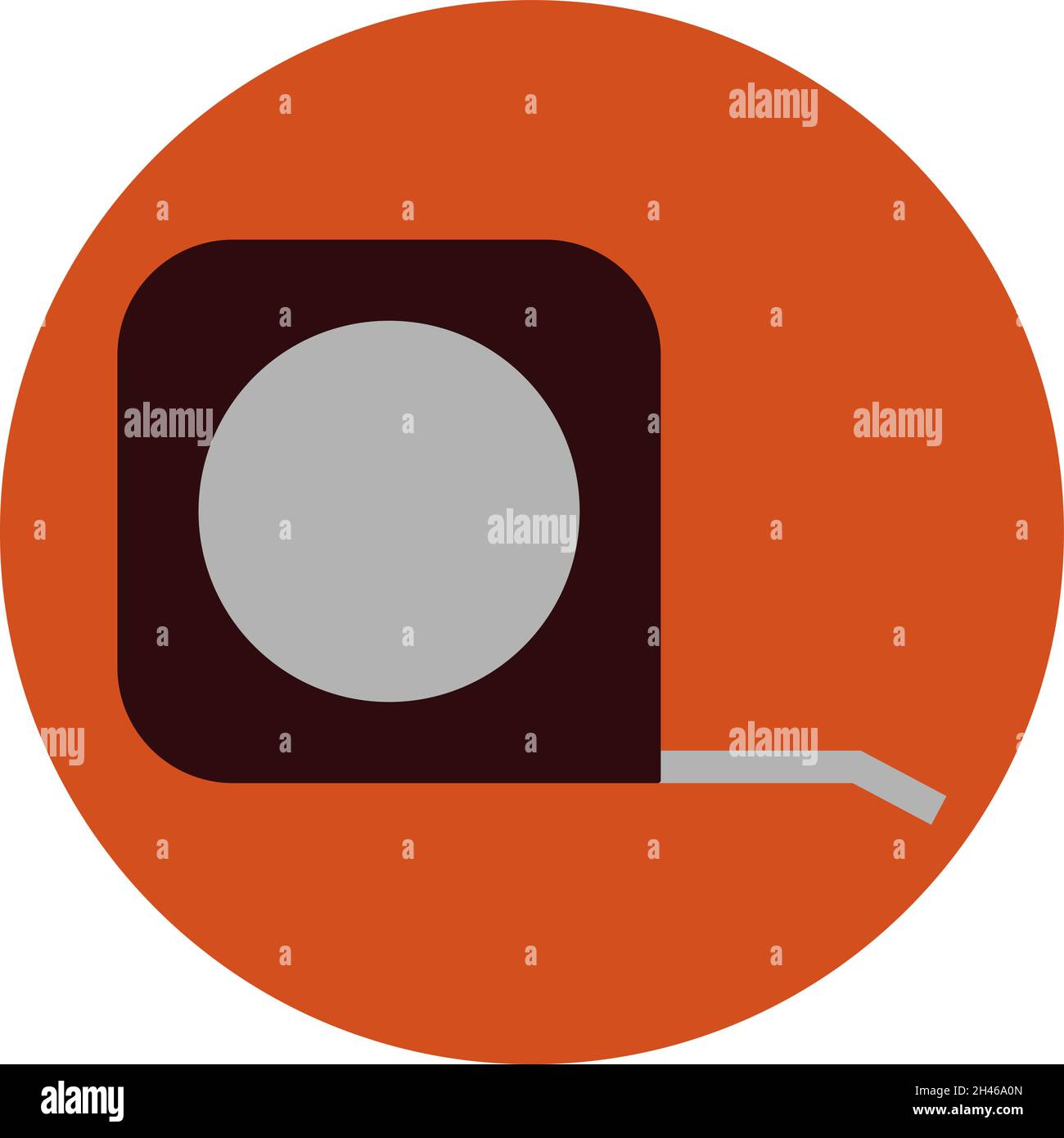 Measure tape, illustration, vector, on a white background Stock Vector ...