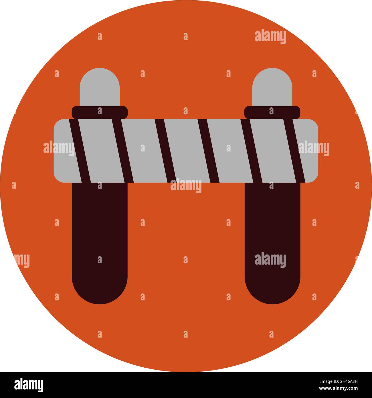 Construction fence, illustration, vector, on a white background Stock ...