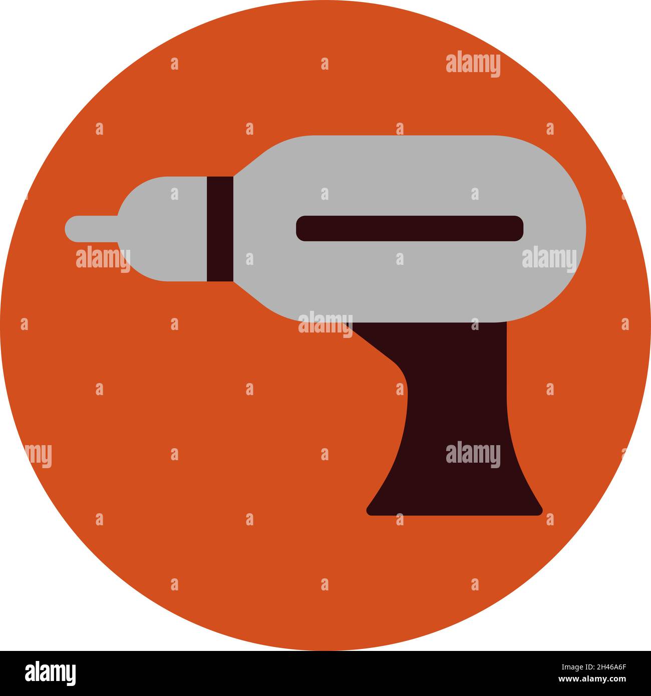 Electric drill, illustration, vector, on a white background Stock ...