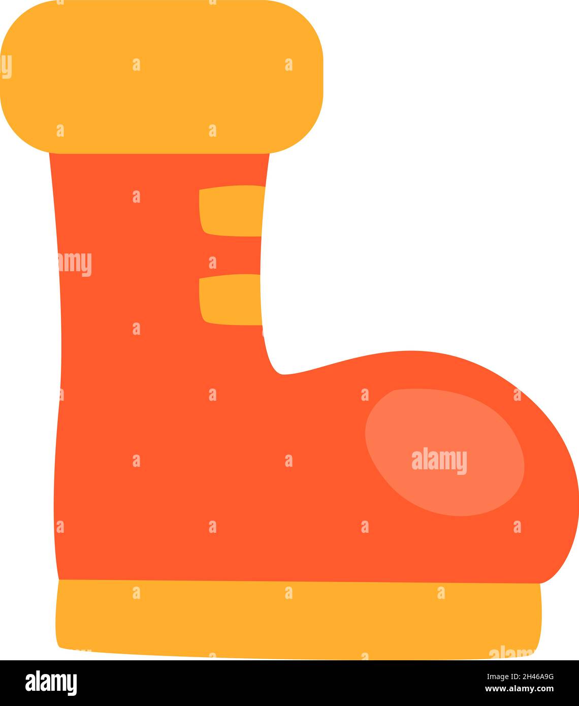 Red rain boots, illustration, vector, on a white background Stock ...