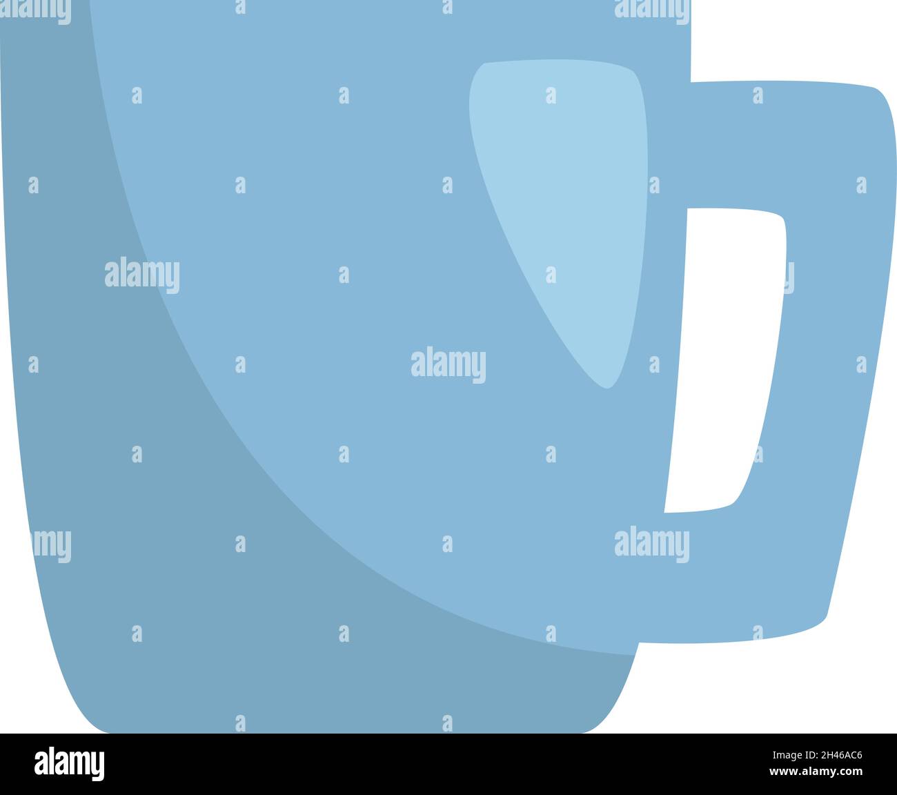 Big light blue mug, illustration, vector, on a white background Stock ...