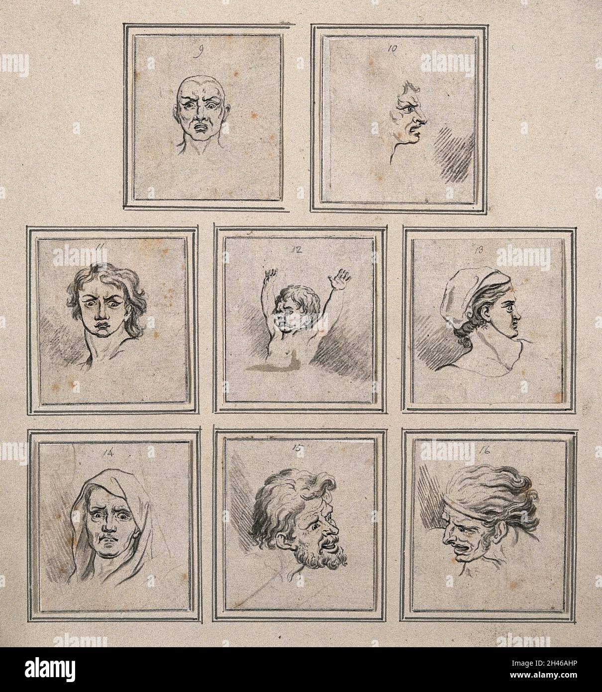 Jean Calas says farewell to his wife before he is executed. Drawing, c ...