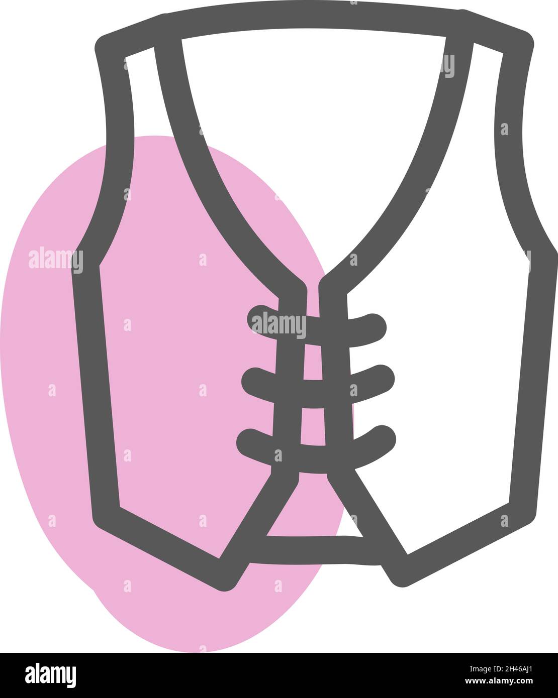 Pink vest, illustration, vector, on a white background Stock Vector ...