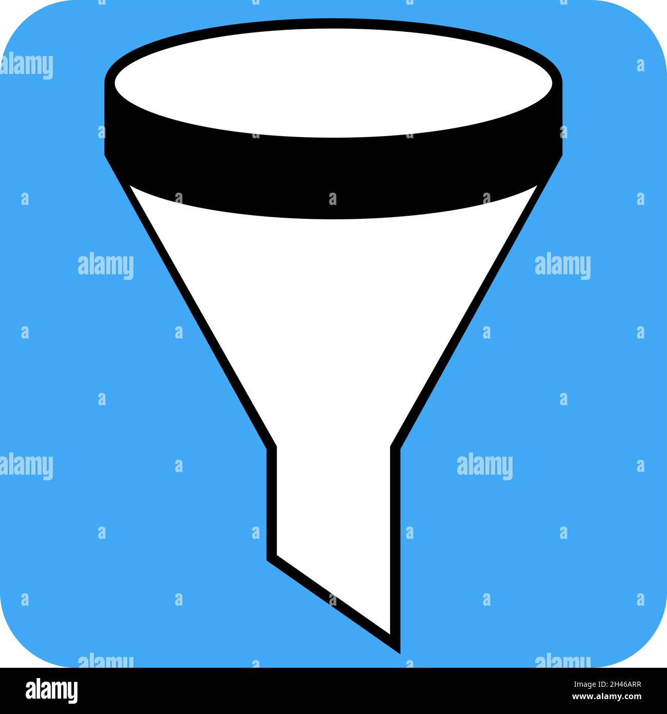 Plastic funnel, illustration, vector, on a white background Stock ...