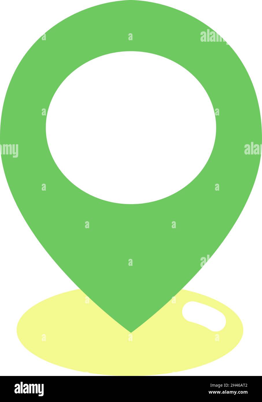 Green location mark, illustration, vector, on a white background Stock ...