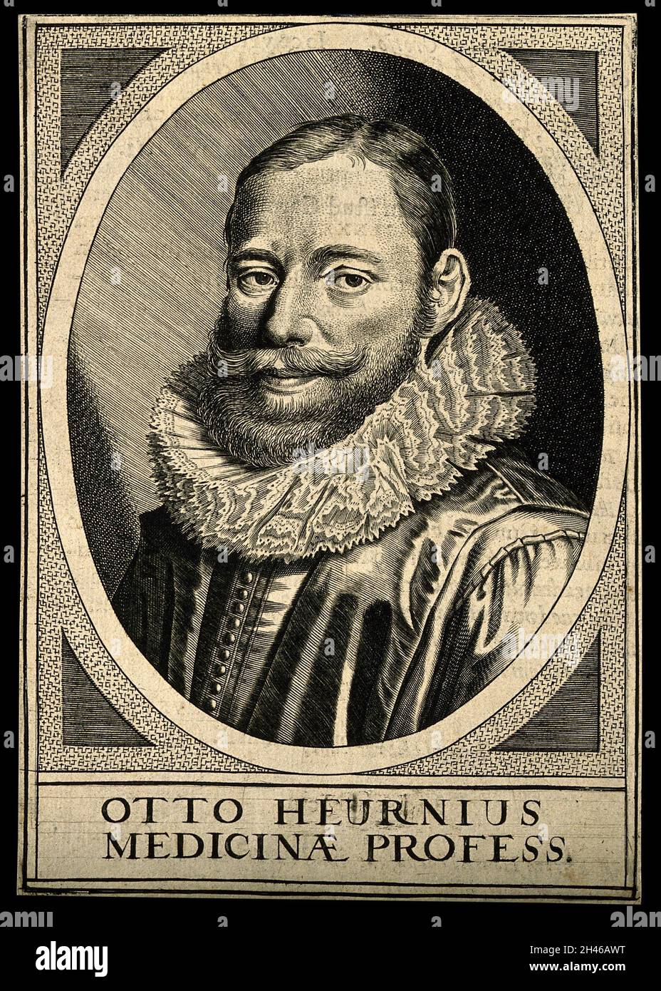Otto Heurnius. Line engraving by C. Ammon Stock Photo - Alamy