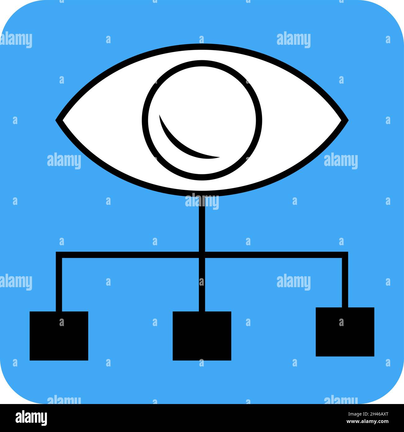Eye analytics, illustration, vector, on a white background Stock Vector ...