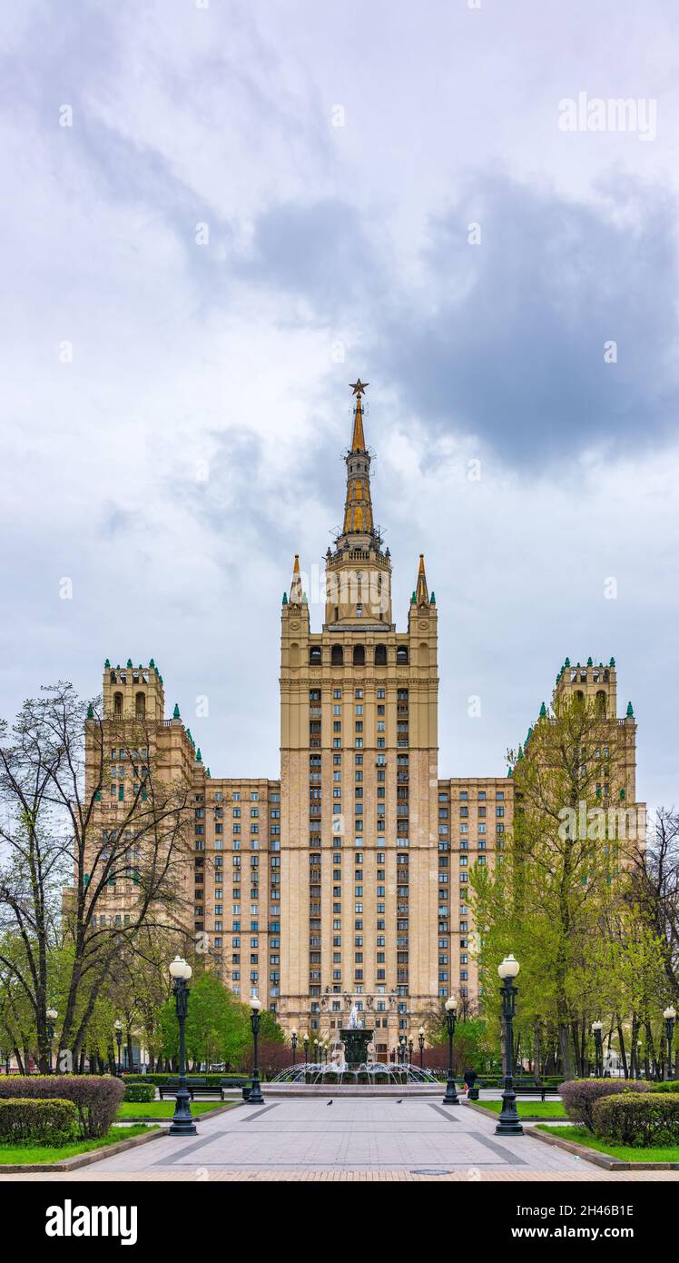 One of the stalin seven sisters buildings at kudrinskaya square hi-res ...