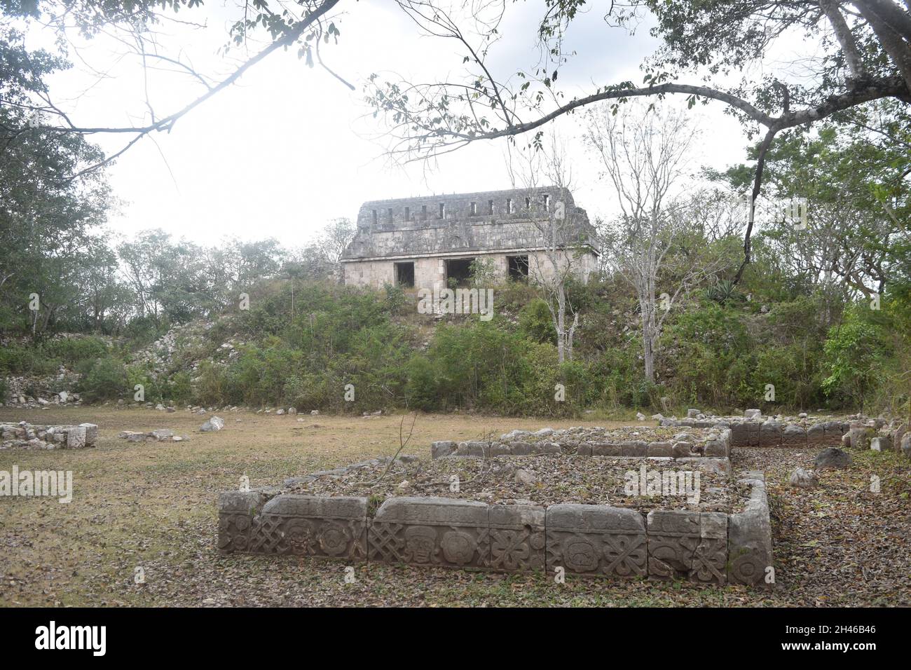 Cemetery group, Uxmal, Yucatan, Mexico Stock Photo - Alamy