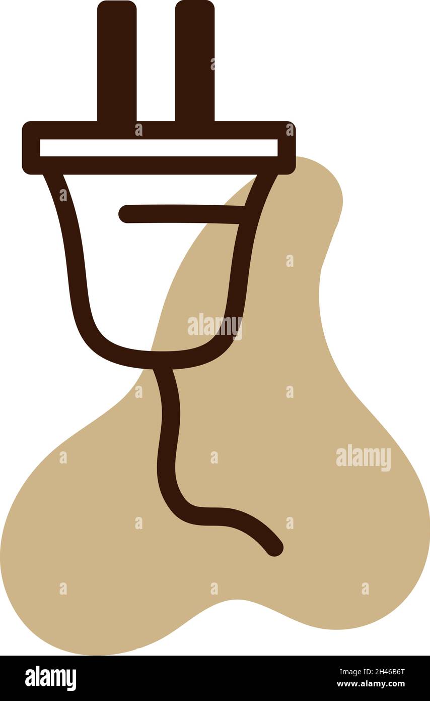 Electric plug, illustration, vector, on a white background Stock Vector ...