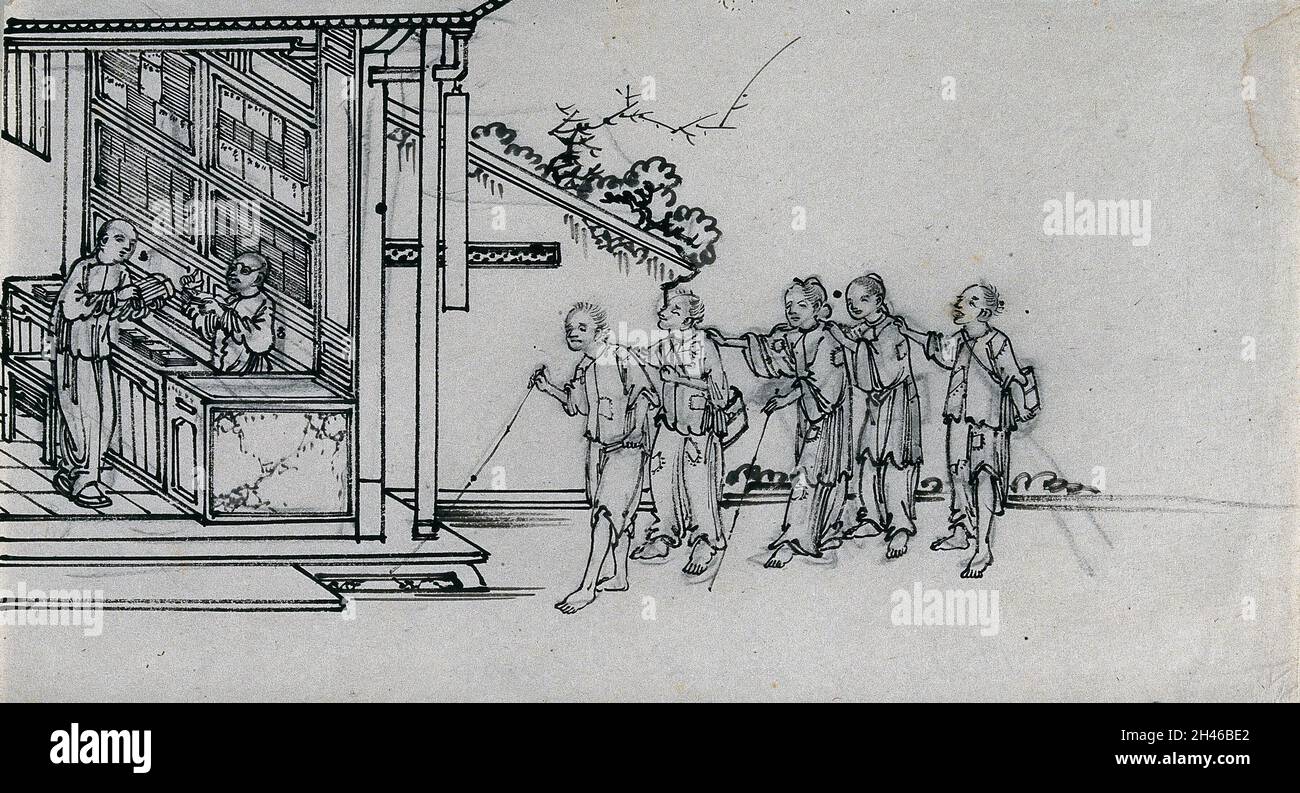 Blind chinese drawing hi-res stock photography and images - Alamy