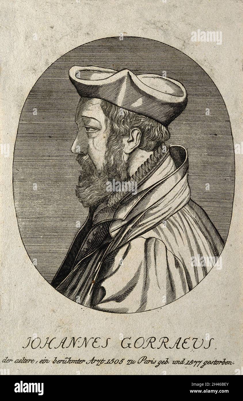 Jean de Gorris [Gorraeus]. Line engraving Stock Photo - Alamy