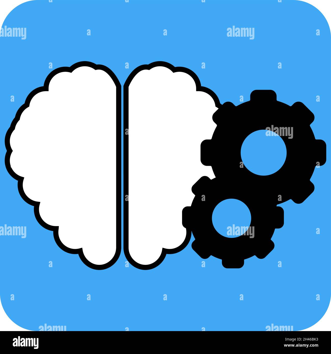 Brain analytics, illustration, vector, on a white background Stock ...