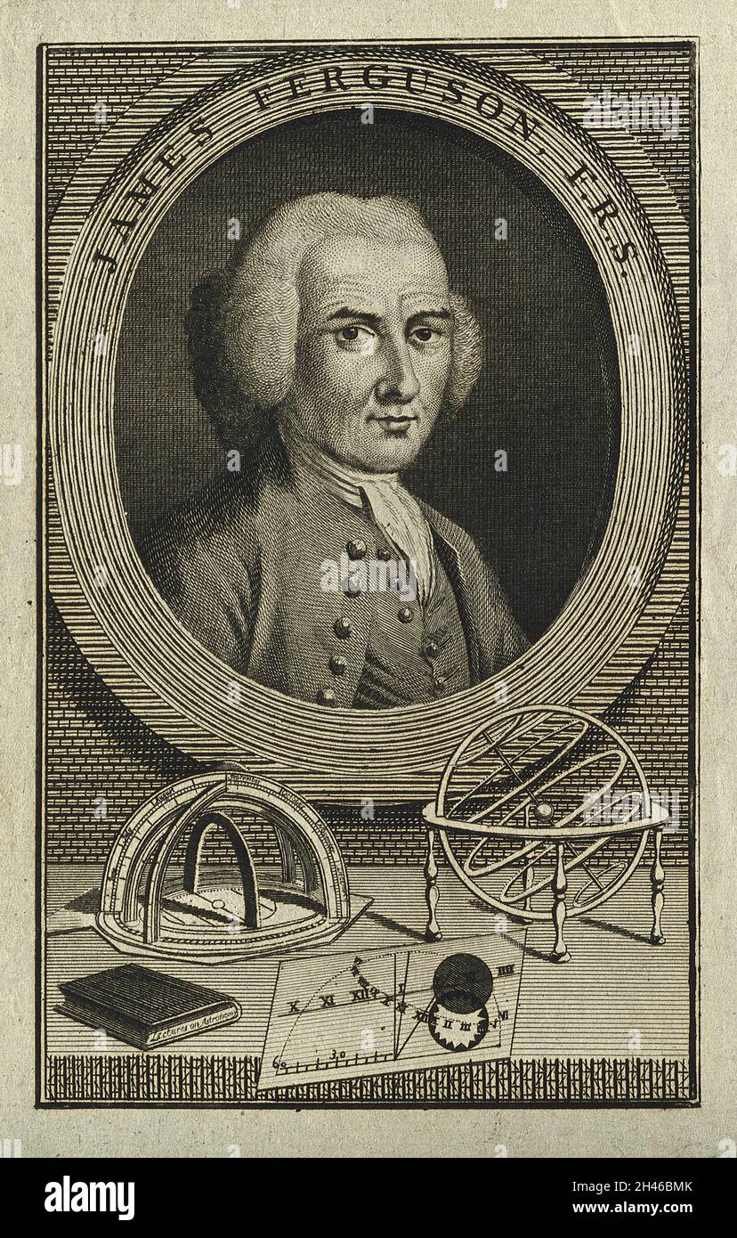 James Ferguson. Line engraving Stock Photo - Alamy