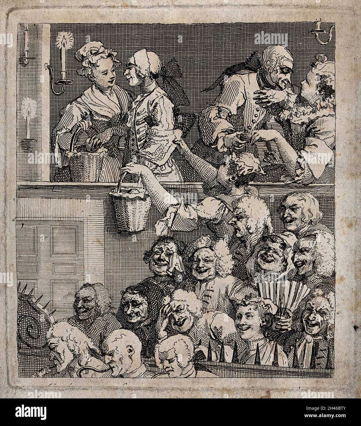 The inside of a theatre and the reactions of different parts of the ...