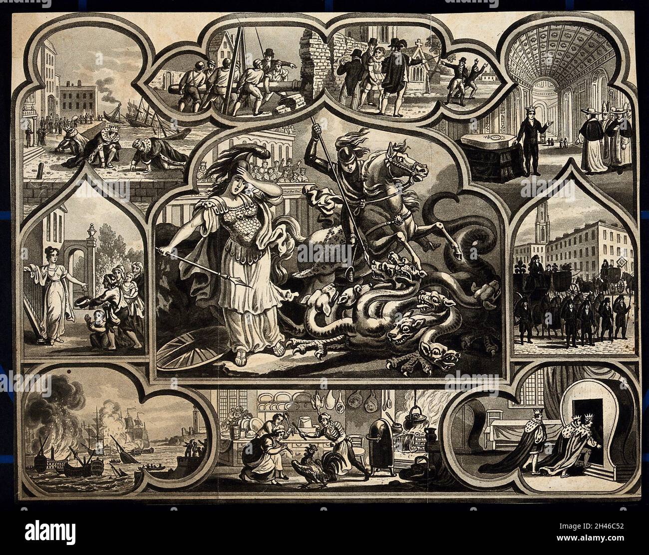 Astronomy: various apocalyptic scenes, including a funeral, war, and ...