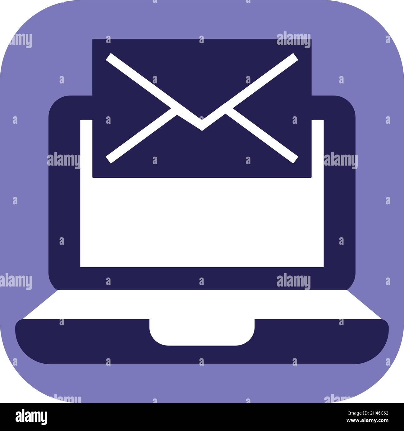 Computer communication, illustration, vector, on a white background ...