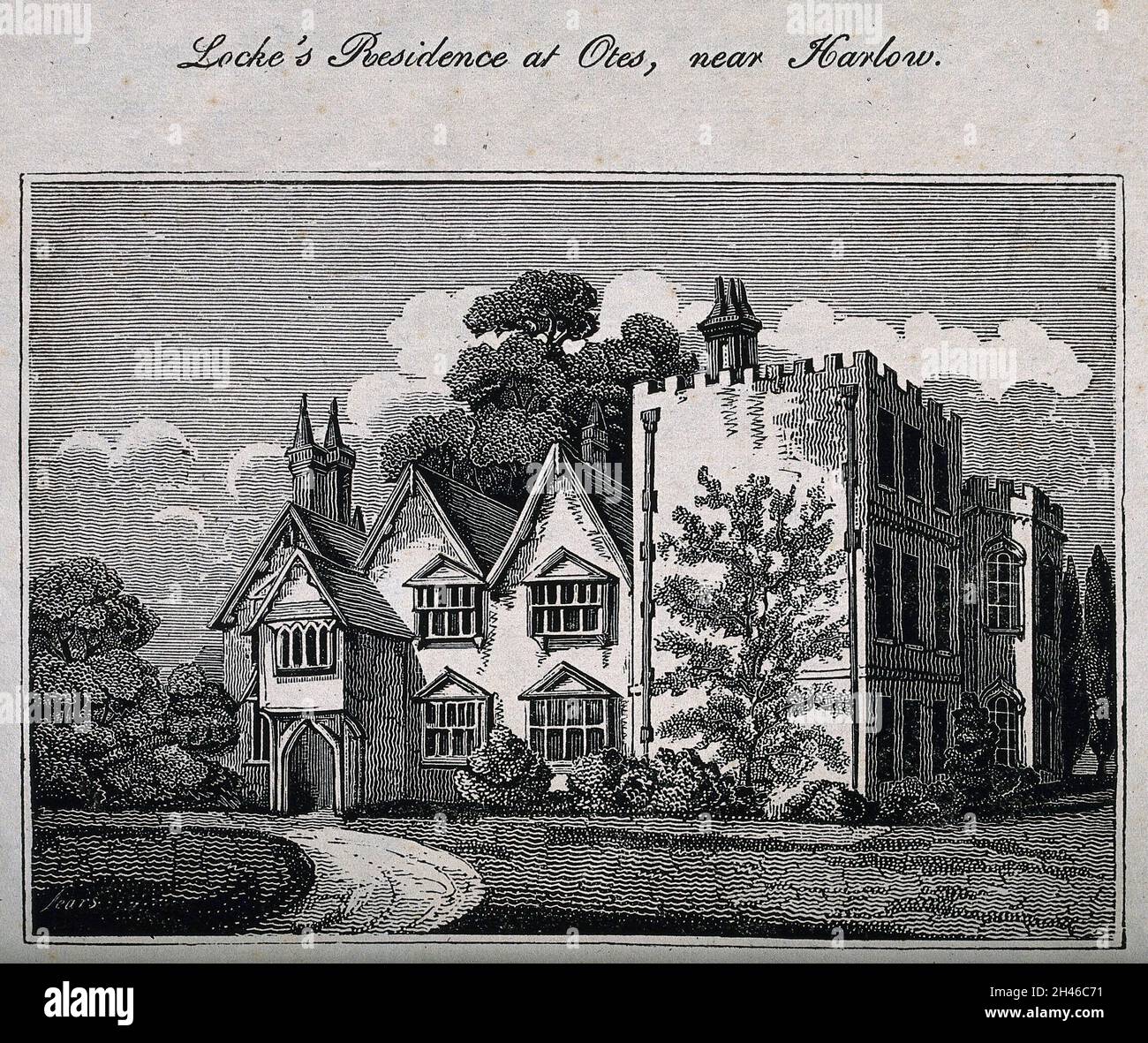 Otes Manor House in Harlow, where John Locke spent the last fourteen ...