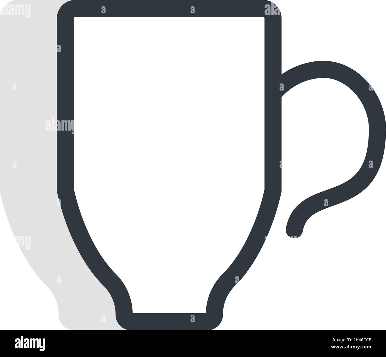 Ceramic tall cup, illustration, vector, on a white background Stock ...