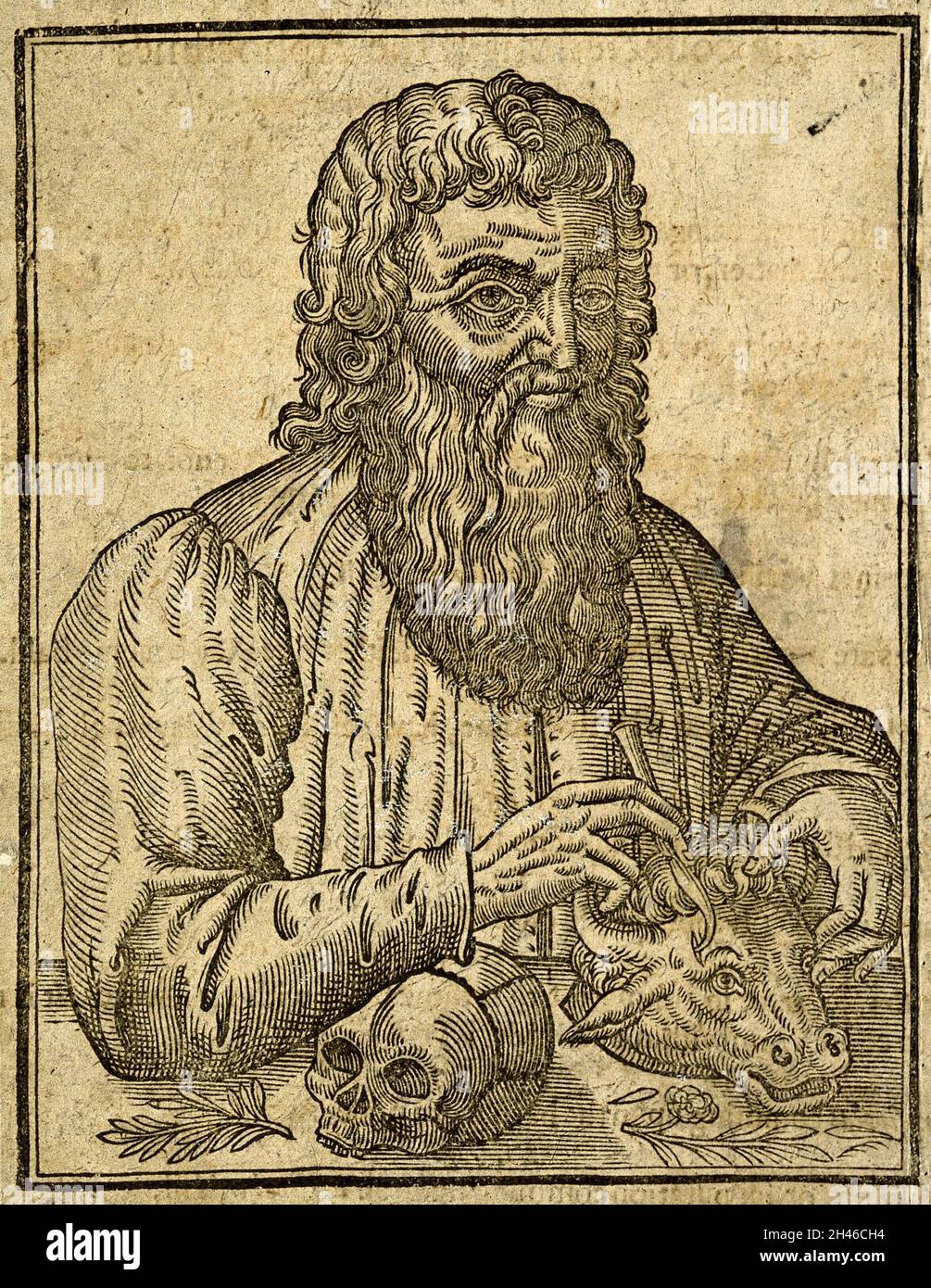 Hippocrates. Line engraving Stock Photo - Alamy