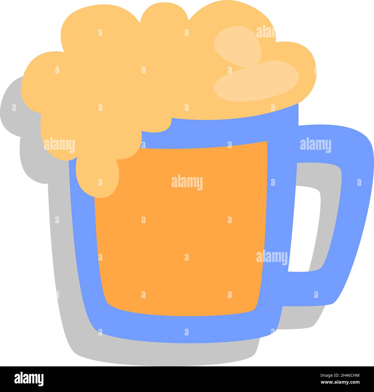 Pub beer, illustration, vector, on a white background Stock Vector ...