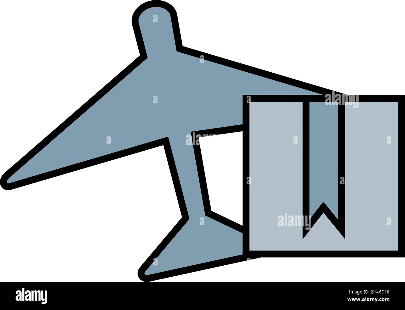 Airplane delivery, illustration, vector, on a white background Stock ...