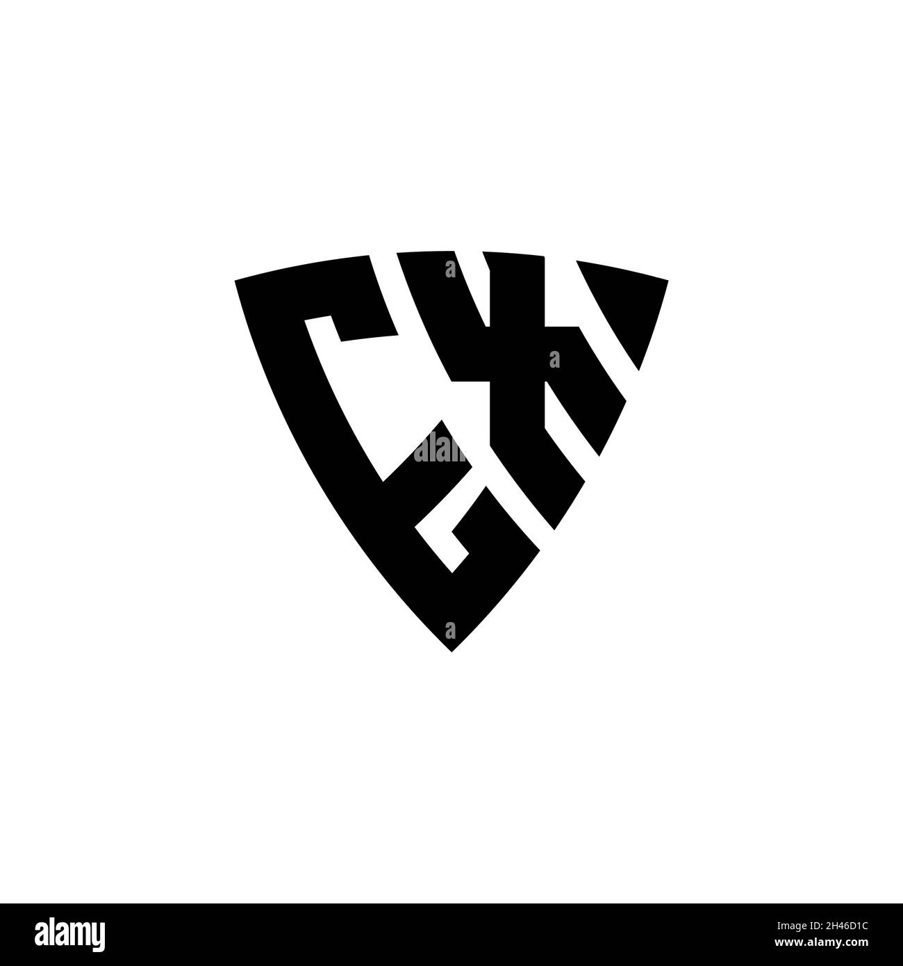 EX Monogram logo letter with triangle shield shape style design ...