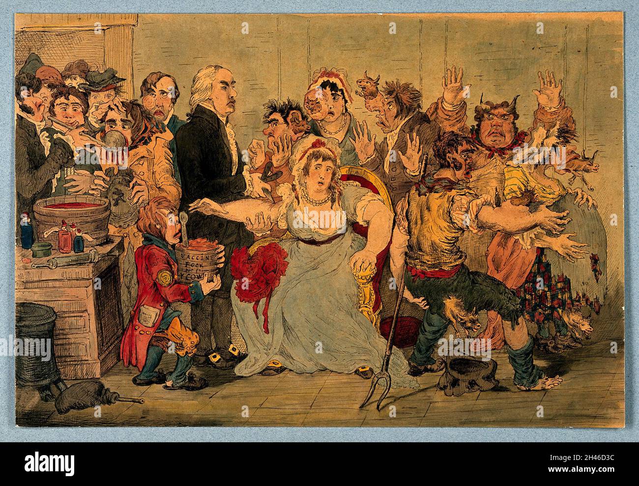 Edward Jenner vaccinating patients in the Smallpox and Inoculation ...